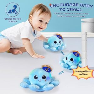 Baby Infant Crawling Walking Toys,MOJINO Tummy Time Plush Octopus Toy Gifts 3 4 5 6 7 8 11 12 Babies Walker Boy Girl 3-6 6-12 Learning 9-12 12-18 Toddler 36 Months Old Music Development Birthday Gift