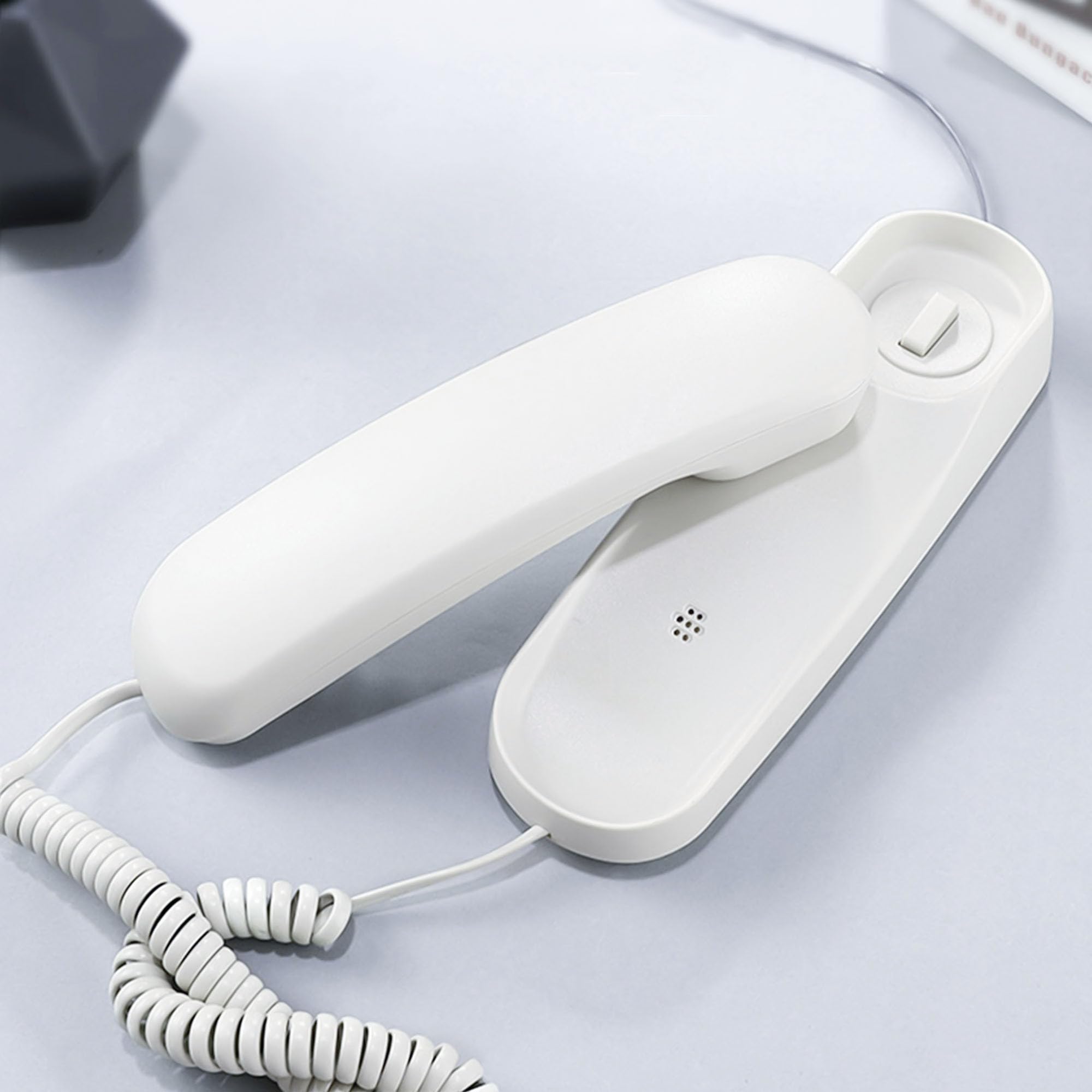 Corded Phone for Home, Durable landline Phone with Large Buttons for Seniors, Versatile Mini Phone for The Home, Office, and More(White)