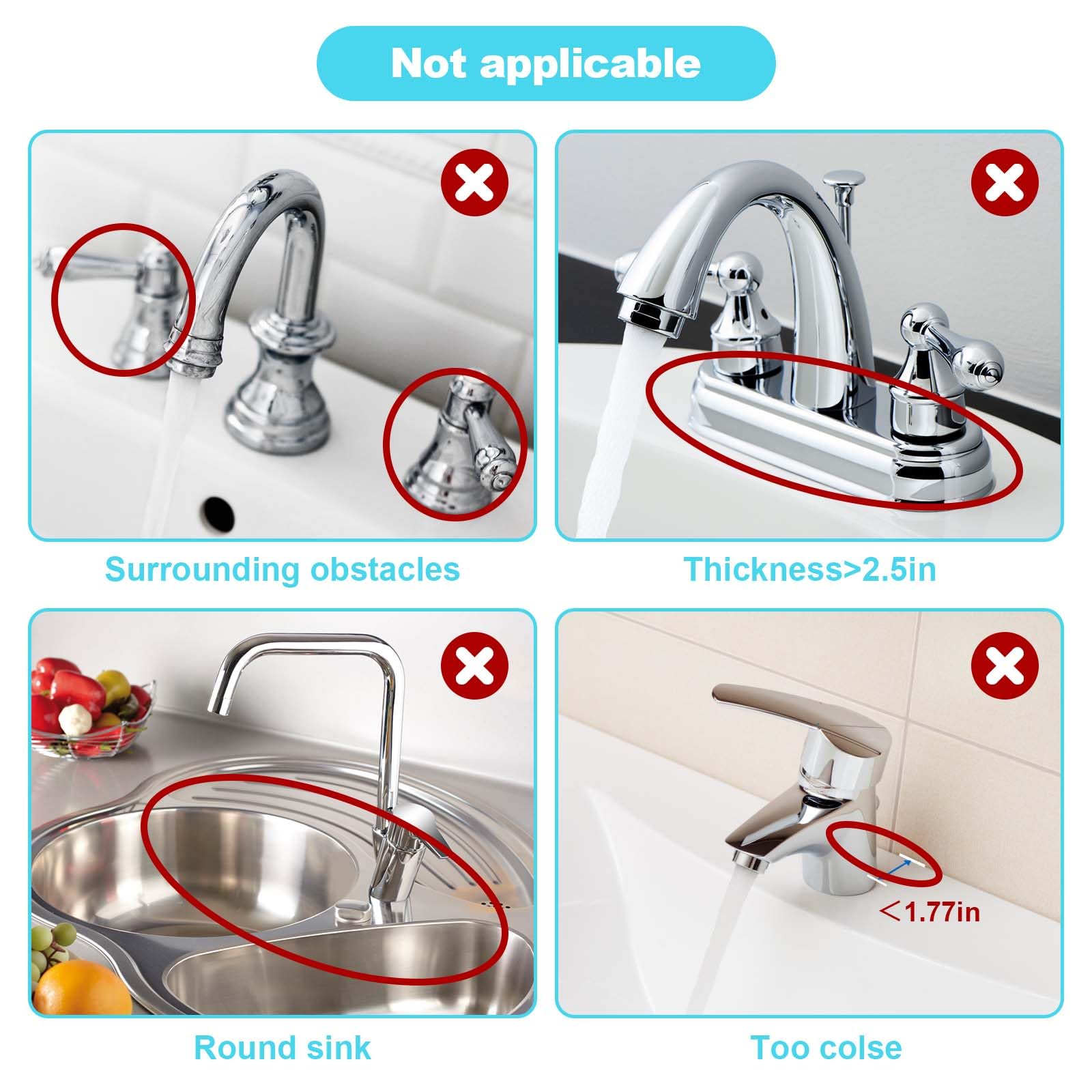 5°slope kitchen sink splash guard behind faucet-gray silicone faucet handle drip catcher tray-18inch mat for sink accessories with soap dispenser hole-water clear gadgets also bathroom organizer