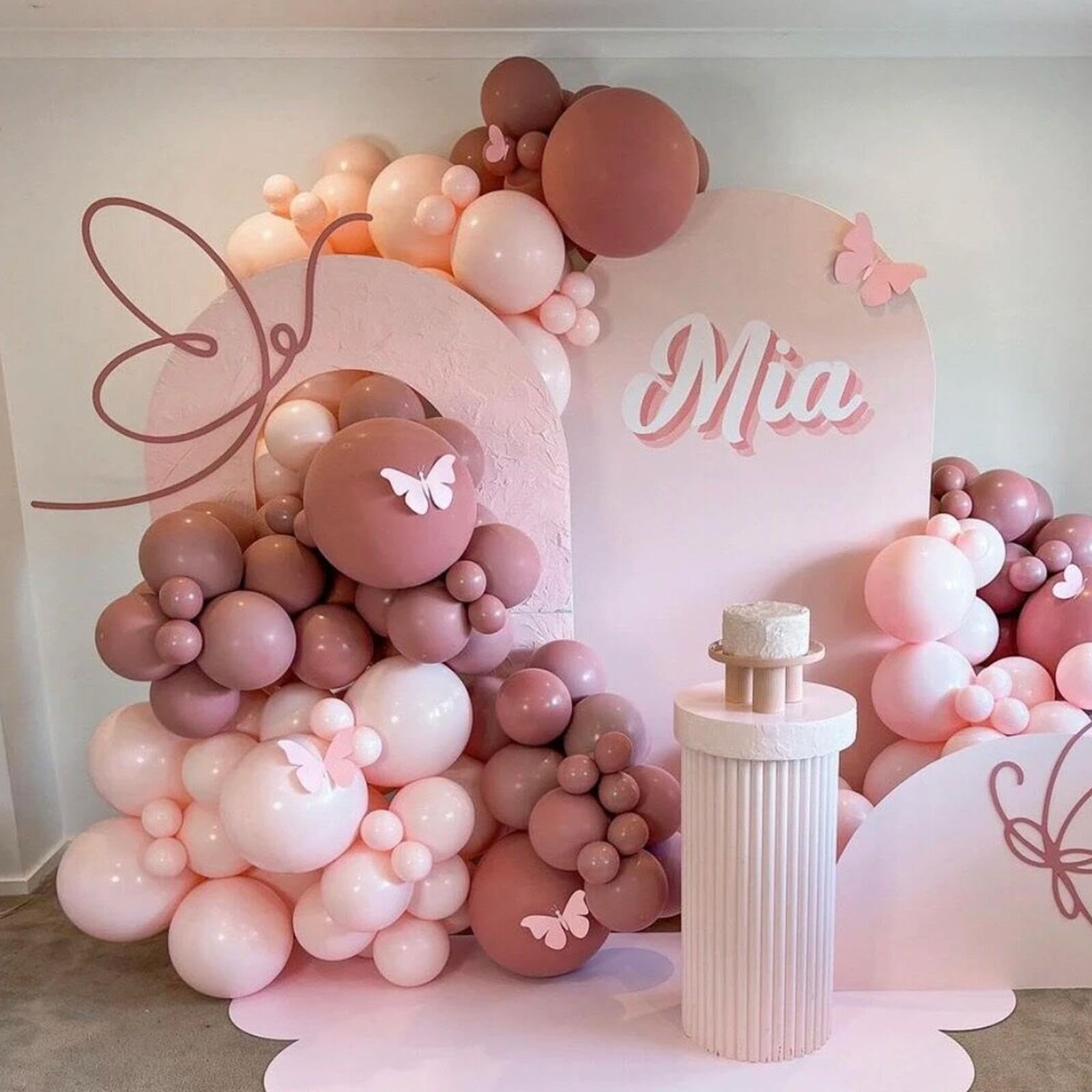 412pcs Pastel Pink Balloon Garland Arch Kit 18 12 10 5 Inch Different Sizes Light Pink Latex Balloons for Baby Shower Birthday Happy Gender Reveal Party Decoration