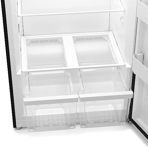 KoolMore KM-RUF-21S 21 cu. ft. Upright Convertible Freezer/Refrigerator, 2-in-1 Appliance, Storage for Fresh or Frozen Food and Drinks, Clear Shelves and Drawers [Silver]