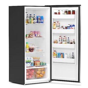 KoolMore KM-RUF-21S 21 cu. ft. Upright Convertible Freezer/Refrigerator, 2-in-1 Appliance, Storage for Fresh or Frozen Food and Drinks, Clear Shelves and Drawers [Silver]