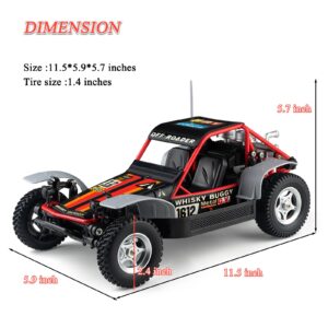 Leopmase RC Rock Crawler, 1:16 Scale Remote Control Car, 4x4 Offroad Crawler Remote Control Truck for Adults 280 Carbon Brush High-Speed Motor, All Terrains Vehicle Kids Age 8-13 Gifts