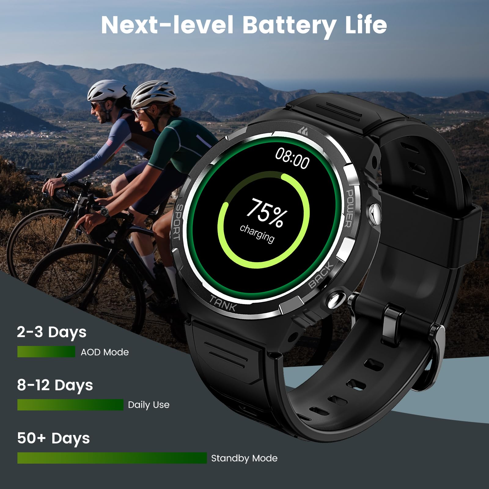 KOSPET Smart Watch for Women, 50M Waterproof, 50 Days Extra-Long Battery, Fitness Watch with Answer/Make Call, AI Voice Assistant, 1.3" AMOLED Display, 70 Sports Modes, 24H Sleep/Hear Rate Monitoring