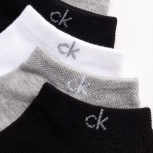 Calvin Klein Women's Athletic Socks - Lightweight Performance No Show Socks (12 Pack), Size Shoe Size 4-10, BlackWhiteGrey