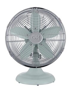 good housekeeping all-metal 12" retro table fan, breezewave