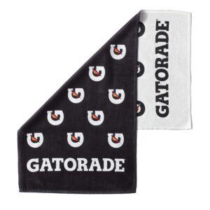 Gatorade Premium Sideline Towel Bi-color, White, Small & Insulated Squeeze Bottle, Black, 30oz