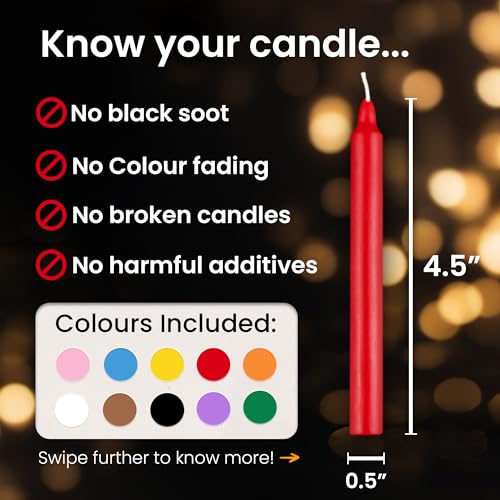 Spell Candles (Set of 20, Multi-Colored)