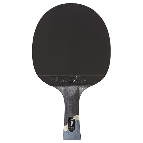 STIGA Pro Carbon Performance-Level Table Tennis Racket with Carbon Technology for Tournament Play - Red and Blue Colors