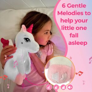 Unicorn Light Up Cutie, Musical Stuffed Animal & Night Light - Projector Plush Illuminating Stars & Cute Unicorns on The Wall - 7 Calm Melodies - Gift for Kids, Girls, Toddlers