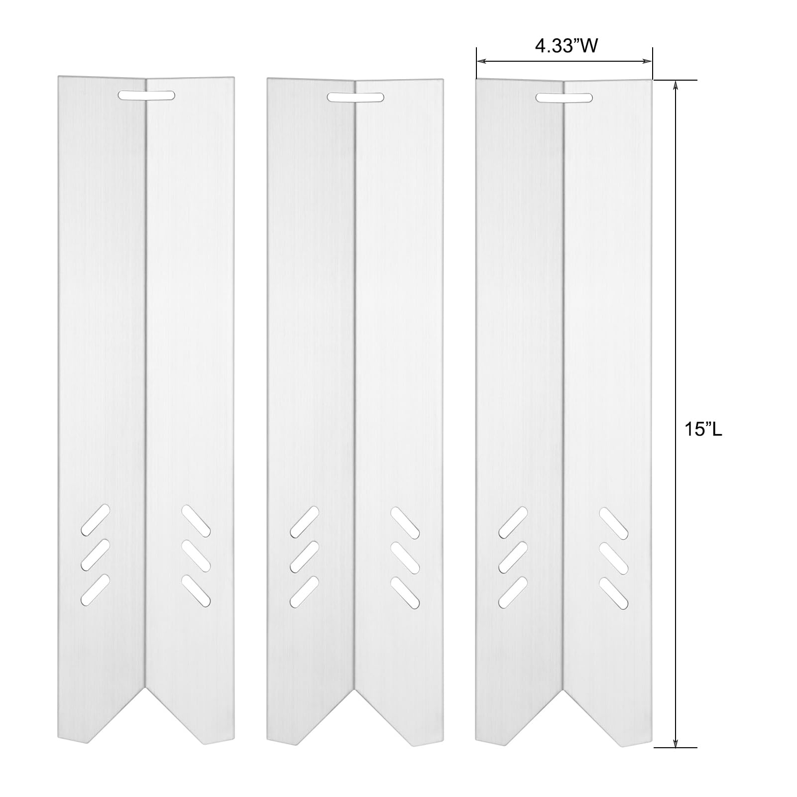 B0212-040 Heat Plates Grill Parts for Blue Rhino 3 Burner Grill Replacement Parts GBC1932L GBC1793W RevoAce Grill Parts Heat Tent 55-24-198 GBC1706W GBC1705WV Heat Shield BBQ Grill Accessories