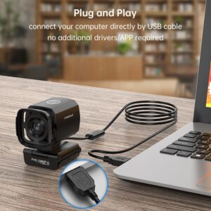 CofunKool 1080P Webcam with Microphone and Remote, AI Auto Tracking, Full HD USB Web Camera, Computer Camera for Desktop, Streaming Camera, External Webcam for PC Laptop, Plug&Play, WDR