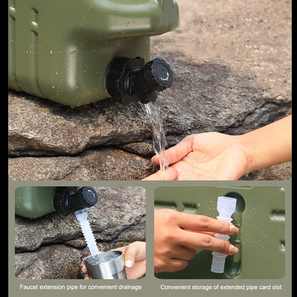 Orgonite Water Storage Containers, Camping Water Container, Portable Water Tank with Faucet Camping Bucket with Tap Water Jug with Spigot BPA Free Emergency Water Storage for Outdoor Camping Hiking