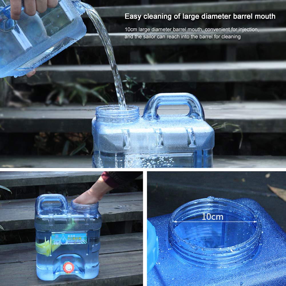 Orgonite Water Storage Containers, Camping Water Container, Portable Water Tank with Faucet Camping Bucket with Tap Water Jug with Spigot BPA Free Emergency Water Storage for Outdoor Camping Hiking