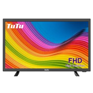 tutu 22-inch tv,60hz 1080p fhd led television and monitor with dolby audio for home or office 22in flat-screen tv with hdmi,usb,vga,rca(2023 model)