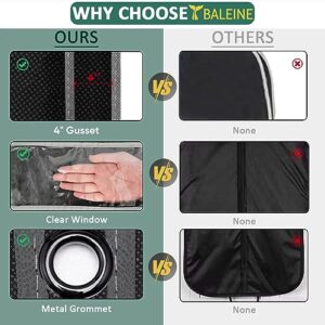 BALEINE Heavy Duty Garment Bag with Shoe Storage Travel Bag for Dresses, Suit, Coats Travel Essential (54")