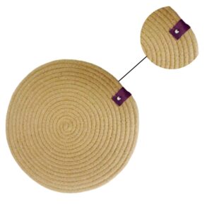 VintFlea Jute Round Coaster Placemats for Dining Table,Pans,Hot Dishes and Pots Protecting Your Table in Style Set of 4 (11 X 11 Inches) Beige