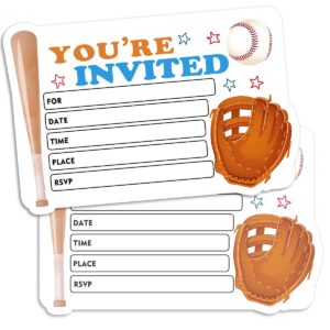 yangmics direct baseball party invitation cards baseball birthday party for teens girls boys 30 invites with 30 envelopes 4x6 inches