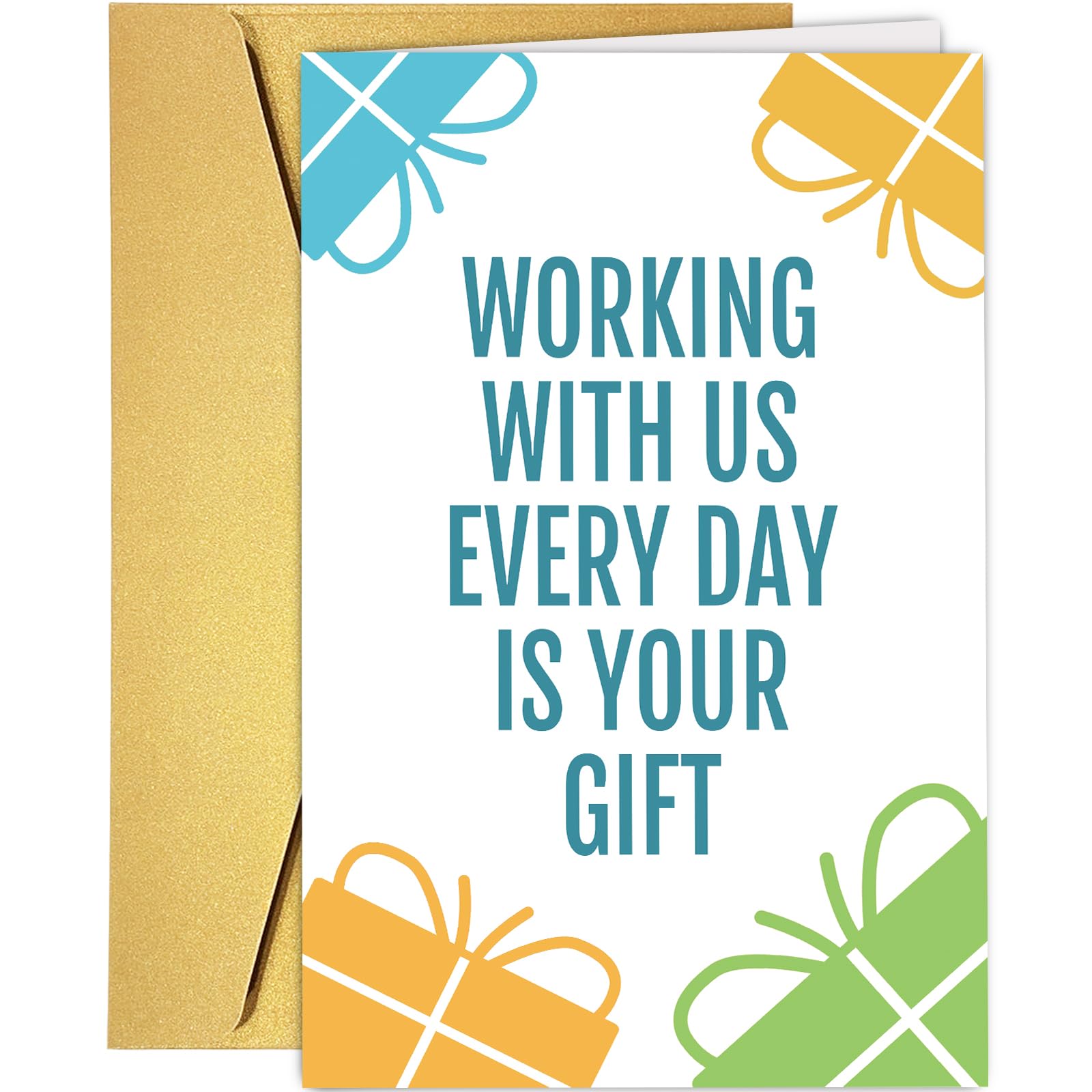 Funny Birthday Card for Coworker, Hilarious Birthday Card for Boss, Humorous Coworker Card, Working With Us Everyday Is Your Gift