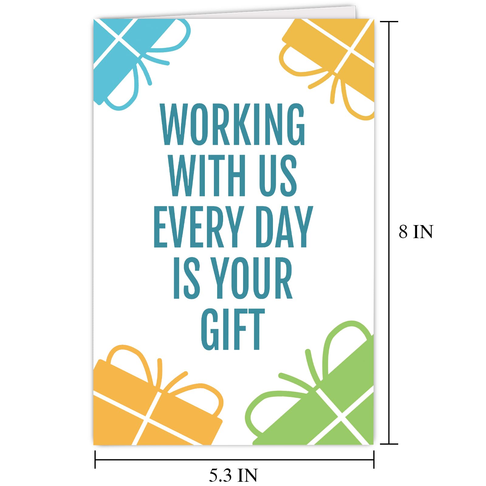 Funny Birthday Card for Coworker, Hilarious Birthday Card for Boss, Humorous Coworker Card, Working With Us Everyday Is Your Gift