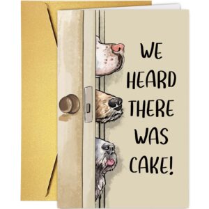 funny birthday card from dog, cute dog birthday card, happy birthday card for dog dad mom, humorous birthday card for him her