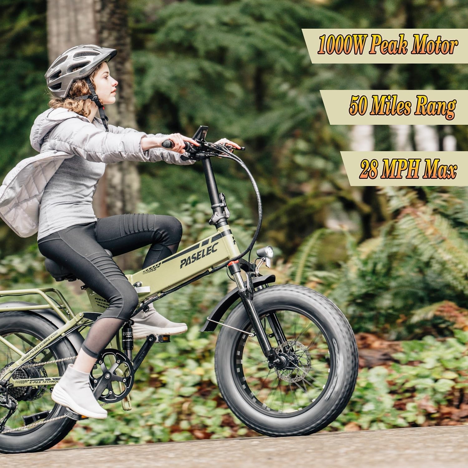 PASELEC PX6 Folding Electric Bike, with 750W Motor, 20"*4.0 Fat Tire,12Ah Battery, 28MPH Max Speed, Full Suspension Foldable e bike, Professional 7-speed, Commuter Bicycle for Adults