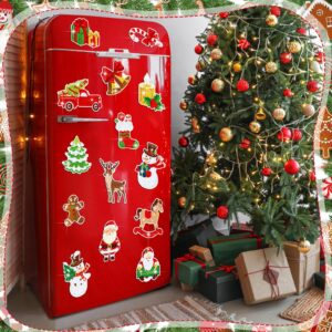 16 Pcs Christmas Diamond Painting Magnets for Refrigerator Snowman Santa Claus Deer Diamond Art Magnets Decals DIY Xmas Diamond Painting Kits Diamond Art for Adults Kids Crafts Home Decor Gift