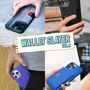 Smartish iPhone 15 Pro Max Wallet Case - Wallet Slayer Vol. 1 [Slim + Protective] Credit Card Holder - Drop Tested Hidden Card Slot Cover Compatible with Apple iPhone 15 Pro Max - Black Tie Affair