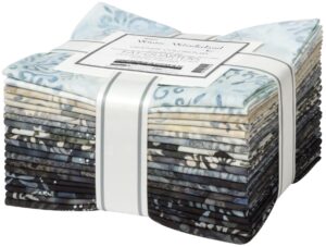 lunn studios artisan batiks winter wonderland graphite 20 fat quarters robert kaufman fq-2029-20