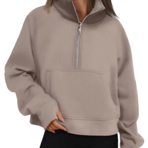 AUTOMET Fall Half Zip Pullover Womens Sweatshirts Cropped Quarter Zipper Oversized Hoodies Sweater 2024 Fashion Outfits Clothes