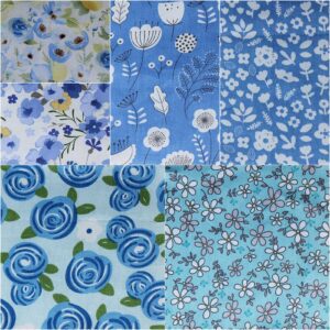 100% Cotton Boys Fabric Squares,5 inch Precut Quilt Floral Fabric Square Sheets for Quilting,Sewing Project,DIY Crafts(42Pcs) …