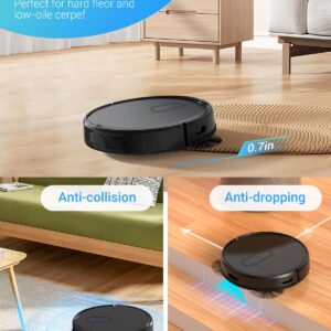 DOITION L100 Robot Vacuum Cleaner with Smart Navigation, 2500 Pa Suction, Powerful Robotic Vacuum for Pet Hair, Hard Floor, Carpet, Auto-Recharge, APP Control, Voice Control