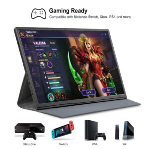 10.5inch Portable Monitor 1920x1280P FHD IPS Screen USB-C Laptop Monitor HDMI Second External Monitor for Laptop,PC,Mac Phone,PS,Swich,IPS Ultra-Thin Zero Frame Gaming Monitor/Premium Smart Cover