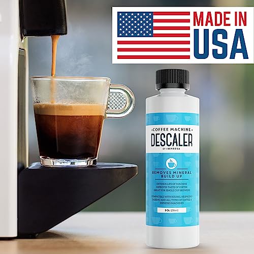 IMPRESA 3 Pack / 6 Uses Coffee Machine Descaler for Keurig and Virtually All Single Use Coffee and Espresso Machines - Made in the USA