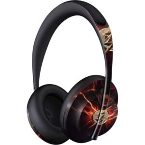 skinit decal audio skin compatible with bose noise cancelling headphones 700 - officially licensed warner bros the flash movie: the flash poster design