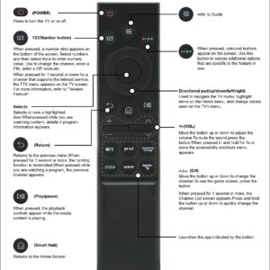 Universal Remote Control for Samsung Smart TV(LCD LED UHD QHD QLED TVS), with Netflix, Prime Video, ZEE5, WWW, Samsung TV Plus, Rakuten TV Buttons