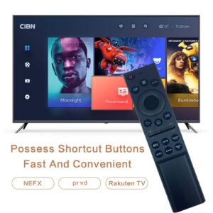 Universal Remote Control for Samsung Smart TV(LCD LED UHD QHD QLED TVS), with Netflix, Prime Video, ZEE5, WWW, Samsung TV Plus, Rakuten TV Buttons