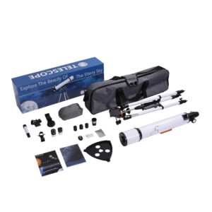 Telescope,80mm Aperture 800mm Refractor Telescope for Beginners,Mult-Coated High Powered Refracting Telescope with Tripod &Wireless Control & Carrying Bag