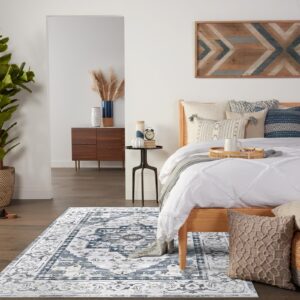 QD-Udreamy 8x10 Area Rugs - Machine Washable Area Rugs 8x10 for Living Room, Soft Washable Rugs 8x10, Non-Slip Washable Area Rug, Stain Resistant Boho Low Pile Thin washable rug 8x10