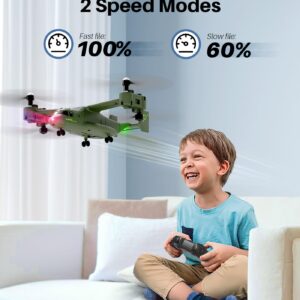 SYMA X550 Military RC Helicopters, 4CH Remote Control Helicopter with High & Low Speed, Multiple Stunt Flying, Altitude Hold and LED Light, Helicopter Model for Display and Collectibles, Green