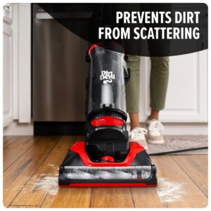 Dirt Devil Multi-Surface Extended Reach+ Bagless Upright Vacuum Cleaner Machine, for Carpet and Hard Floor, Height Adjustment, Powerful Suction with Versatile Tools, Lightweight, UD76300V, Red