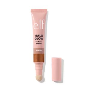 e.l.f. halo glow blush beauty wand, liquid blush wand for radiant, flushed cheeks, infused with squalane, vegan & cruelty-free, magic hour