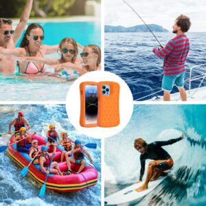 SUPFINE Floating Phone Case for iPhone 15 Pro Max/15 Plus/14 Pro Max/14 Plus/13 Pro Max/12 Pro Max EVA Material Case with Waterproof Dry Bags and Lanyard, 20FT Powerful Drop Protective Case-6.7in