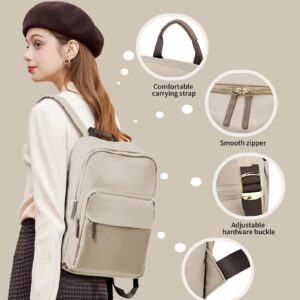 Laptop Backpack Women Teacher Backpack Work Computer Backpack with Laptop Compartment College Waterproof Anti Theft Backpack Casual Daypack Business Travel Backpack for Women Carry On Bag Khaki