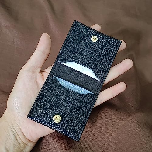 STERCULIA Condom Case for Men Gift PU Leather Square Mini Purse (Black)