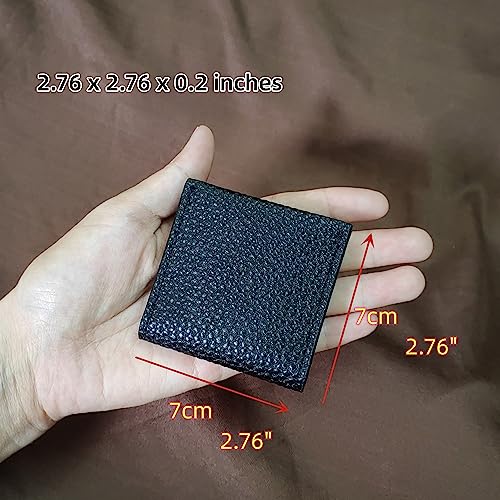 STERCULIA Condom Case for Men Gift PU Leather Square Mini Purse (Black)