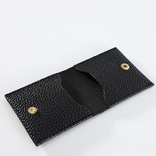 STERCULIA Condom Case for Men Gift PU Leather Square Mini Purse (Black)