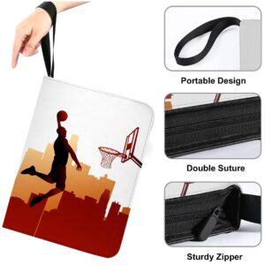 Basketball Trading Card Binder,9 Pocket with 50 Sleeves up to 900 Cards Sport Cards,Portable Waterproof Card Storage Bag with Sleeves for Game Cards Collection,Binder for Basketball Card Display