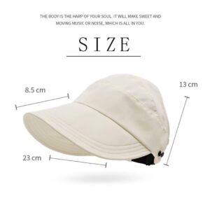 Womens Wide Visor Brim Sun Hat Quick Dry Sun Protection Visor Cap Summer Travel Baseball Hat Golf Outdoor Teens (S/M)