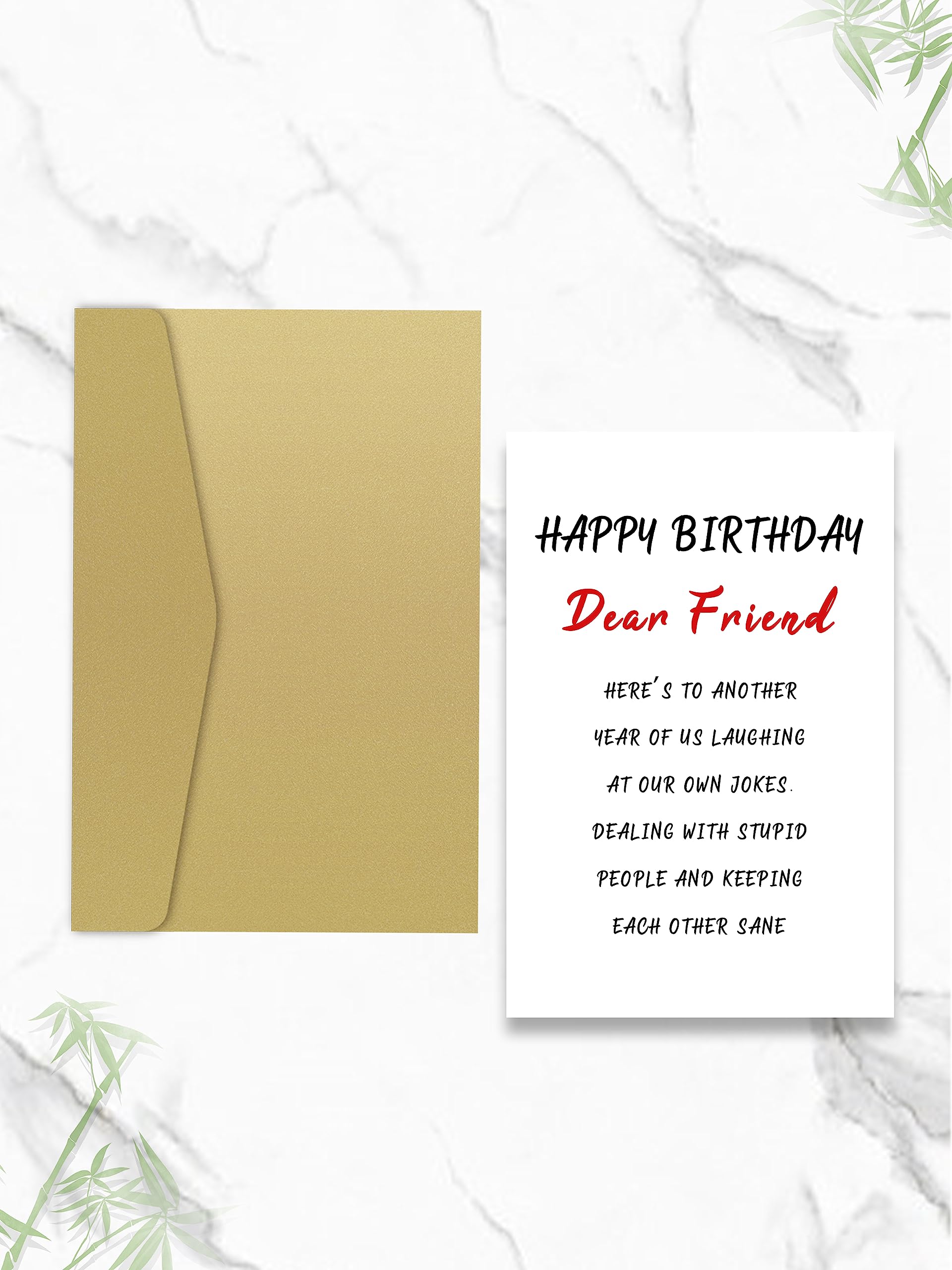 Fumnwoks Greeting Card, Funny Birthday Card for Friend, Premium Quality for Bestie, Gift for Women & Men